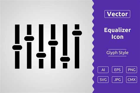 Vector Equalizer Glyph Icon Graphic By Muhammad Atiq · Creative Fabrica