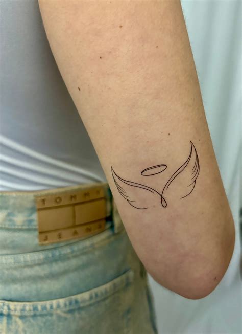 Angel Wings And Halo Temporary Tattoo Set Of 2 Etsy