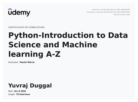 I Recently Completed The Python Introduction To Data Science And