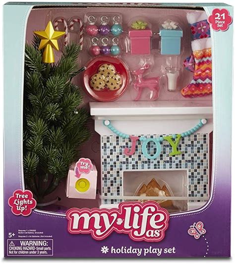 Mylife Brand Products My Life As Holiday Set Fireplace