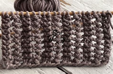 How To Knit The Cross Stitch A Two Row Repeat Pattern So Woolly So