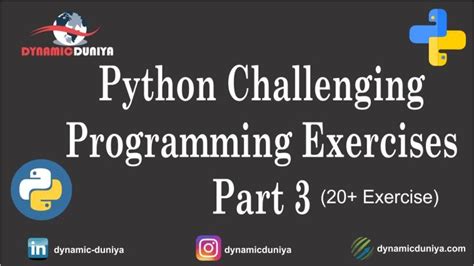 Python Challenging Programming Exercises Part 3 Blog
