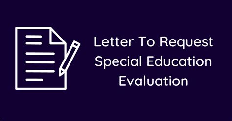Letter To Request Special Education Evaluation Sample Letter Hub