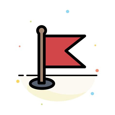 Flag Location Map World Abstract Flat Color Icon Template 18033374