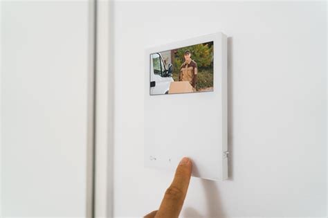 Premium Photo Man Using Video Intercom
