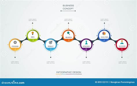 Vector Infographic Timeline Template With 3d Paper Label Integrated
