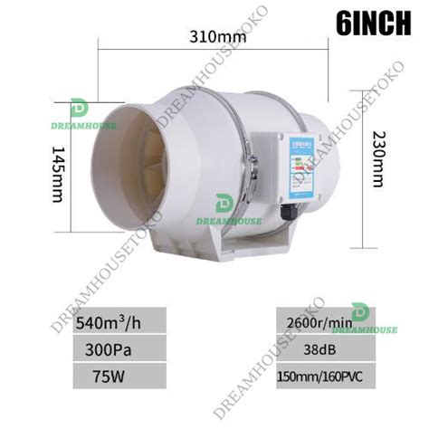 Jual 4 6 Hisap Kipas Angin Buang Diam Ekstraktor Kipas Exhaust Fan Blower Air Exhaust Fan