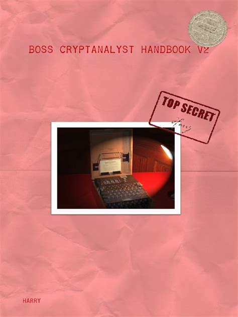 Boss Cryptanalyst Handbook With Index Pdf Cryptanalysis Cipher
