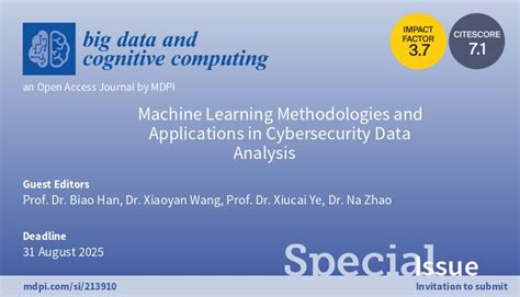 Cybersecurity Machinelearning Big Data And Cognitive Computing Mdpi