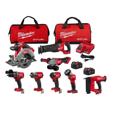 Milwaukee M18 Fuel 18v Lithium Ion Cordless Combo Kit Two Batteries
