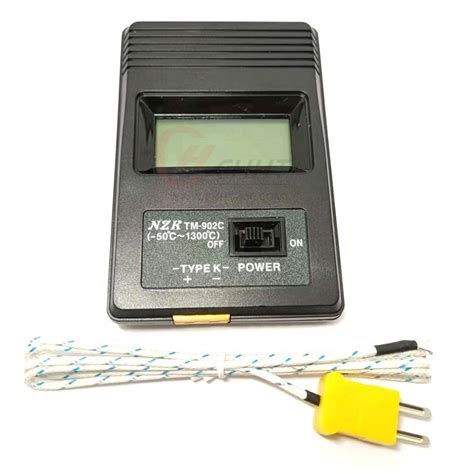 Temperature Indicator K Type Thermocouple Connected Direct Reading Display Portable Thermometer