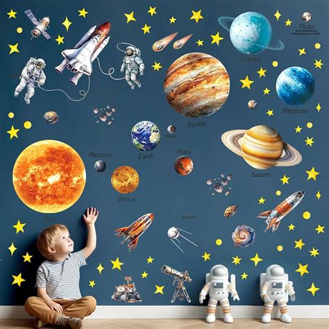 Solar System Wall Decal Solar System Vinyl Wall Decal Planet Wall By