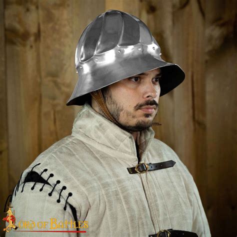Burgundian Kettle Helmet 16 Gauge Historically Accurate 15th Century Helmet