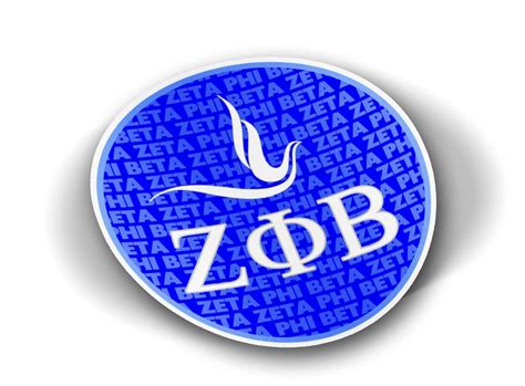Zeta Phi Beta Zeta Phi Beta Mascot Round Decals — Greeku