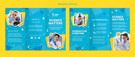 Free Vector Flat Design Science Brochure Template