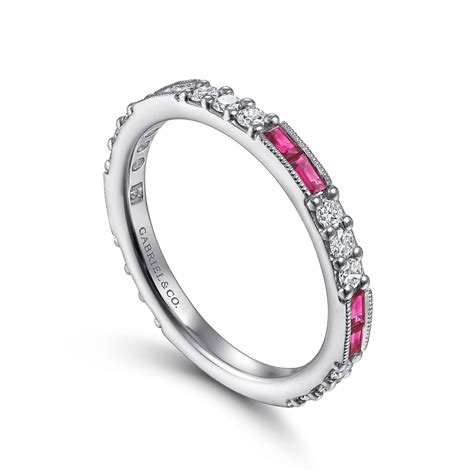 14k White Gold Stackable Stackable Ring Type Sku Lr4572w45ra