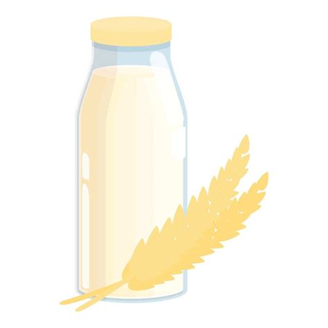Wheat Milk Icon Cartoon Vector Vegetable Drink 14347375 Vector Art At