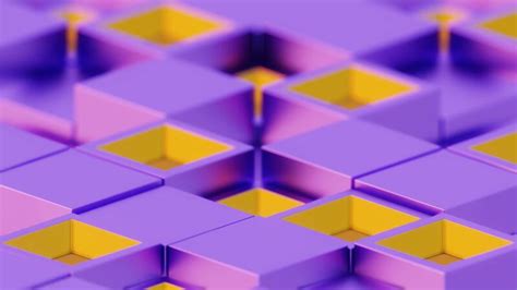 Abstract Geometric Pattern With Purple And Yellow 3d Cubes 52913818 Stock Video At Vecteezy