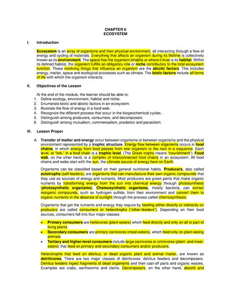 Ecosystem For Self Study And References Chapter 6 Ecosystem I