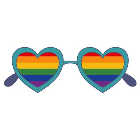 The Rainbow Heart Shaped Sunglasses Lgbt 22691216 Png