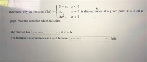Solved Determine Why The Function