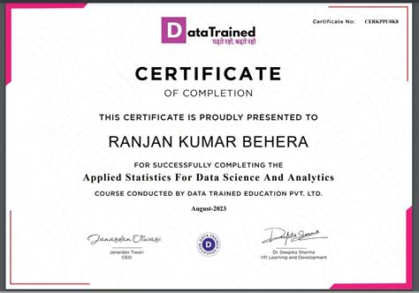 Datatrained Ranjan Kumar Behera