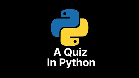 How To Make A Quiz In Python Simple Youtube