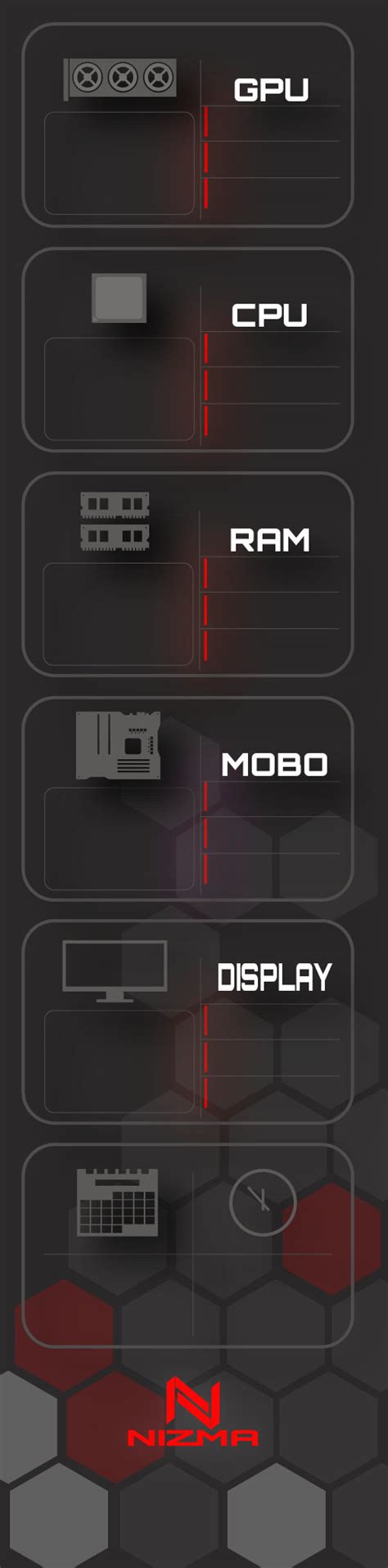 Sensor Panel Template 515 X 1920 126 Displays For Uses With Aida64