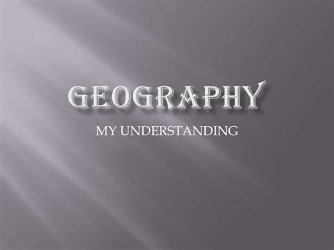 Geography Pptx