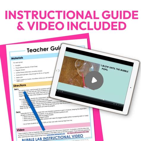 Scientific Method Bubble Lab Middle School Scientific Method Lab Activity