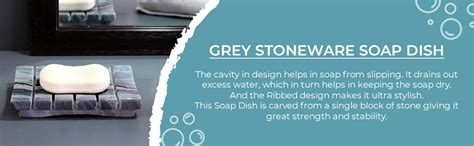 Kleo Natural Water Absorbent Stone Soap Dish Made Of Rainbow Stone