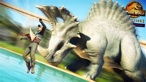 Spinoceratops Ramming Humans And Spinoraptors New Brutal Animations
