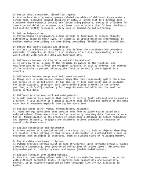 Detailedanswerstoprogrammingquestions Pdf Pointer Computer Programming Method