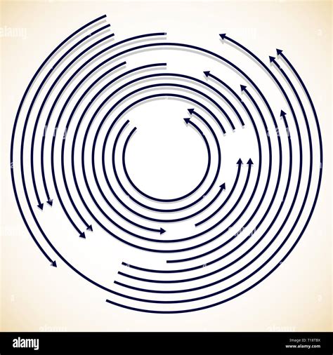 Concentric Circulating Rotating Arrows Circle Arrows Vector Stock Photo Alamy