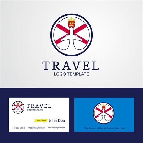 Travel Jersey Creative Circle Flag Logo And Business Card Design