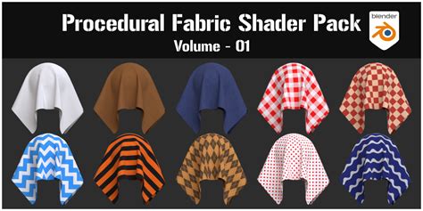 Procedural Fabric Shader Pack Vol 01 Blender Market