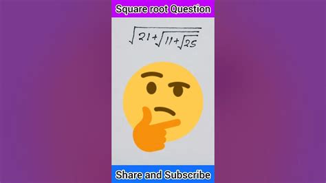 🔥 Square Root Question Maths Youtubeshorts Mathstricks Shorts Youtube
