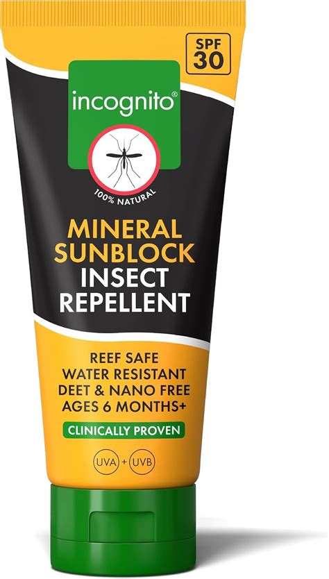 Incognito Sunblock Insect Repellent Spf30 100ml 3 In 1 Sunblock