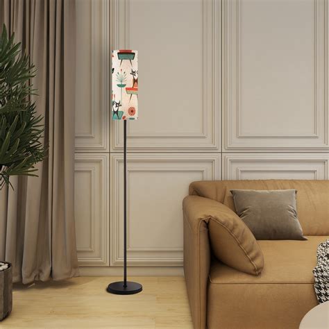 Atomic Kitschy Cats Mid Century Modern Mod Slim Floor Lamp Modern By