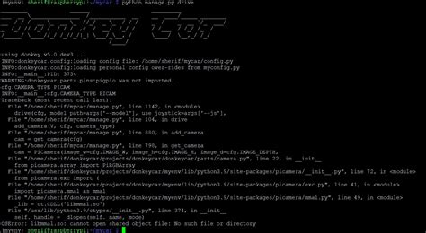 Car Not Turning On When Running Python Manage Py Drive Issue Autorope Donkeycar GitHub
