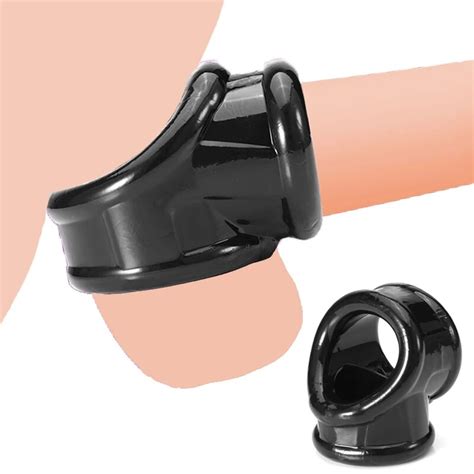 Male Ball Stretcher Chastity Cage Bag Scrotum Squeeze Ring Delay