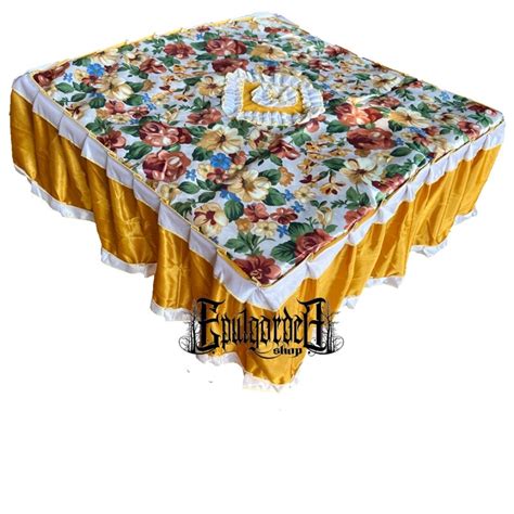 Jual Taplak Meja Teras Taplak Atom Saten Bunga Taplak Kotak Mengkilat Ukuran 60x55 Shopee