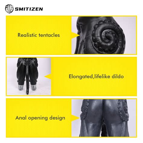 Smitizen Black Silicone Cthulhu Tentacles Monster Pants With Penis For