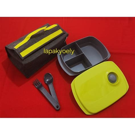 Jual Tempat Makan Set Byo Lunch Set Ijo Jadul Tupperware Shopee Indonesia