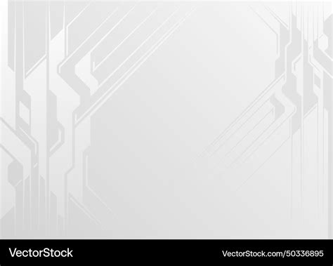Abstract Tech Geometric Background With White Vector Image