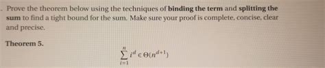 Solved Prove The Theorem Below Using The Techniques Of Chegg