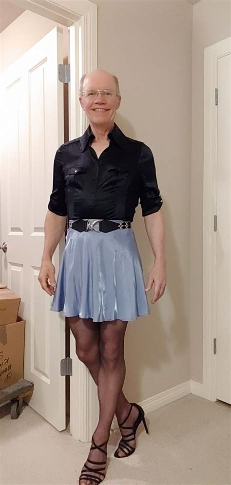 Steel Grey Satin Skater Mini Skirt Skirts Men Wearing Skirts Mini