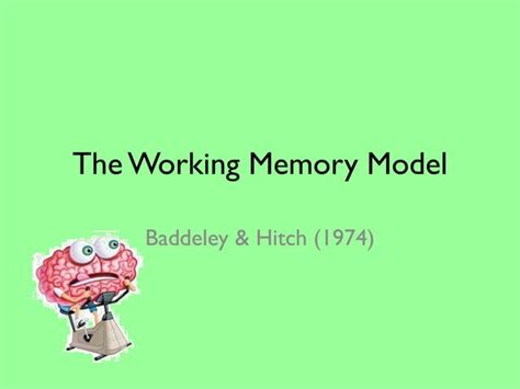 Working Memory Model Pdf