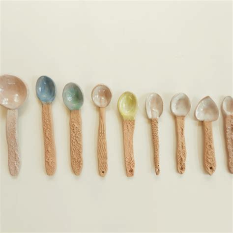 Ceramic Handled Small Spoon Etsy