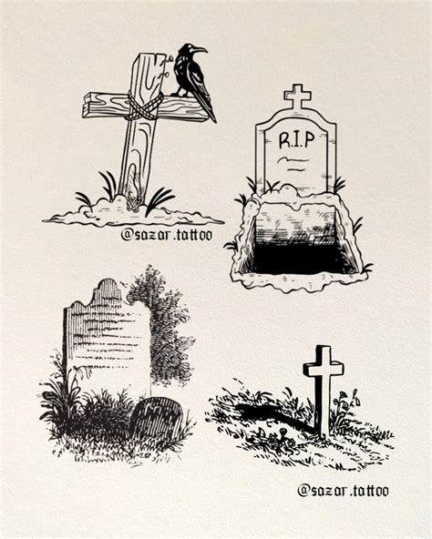 Tombstone Stencil Tattoo